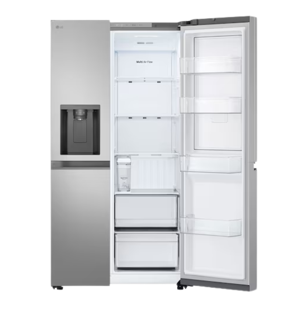 ثلاجه ال جي 638 لتر سايد باي سايد انفرتر سلفر بلاتنيوم بالحنفيه بدون ...